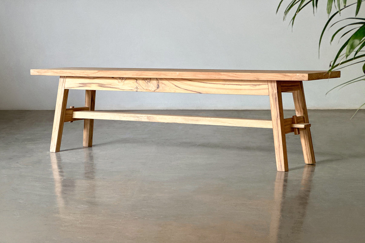 Buy Easel Uttarakhant teak wood Outdoor Bench for House – solidbench