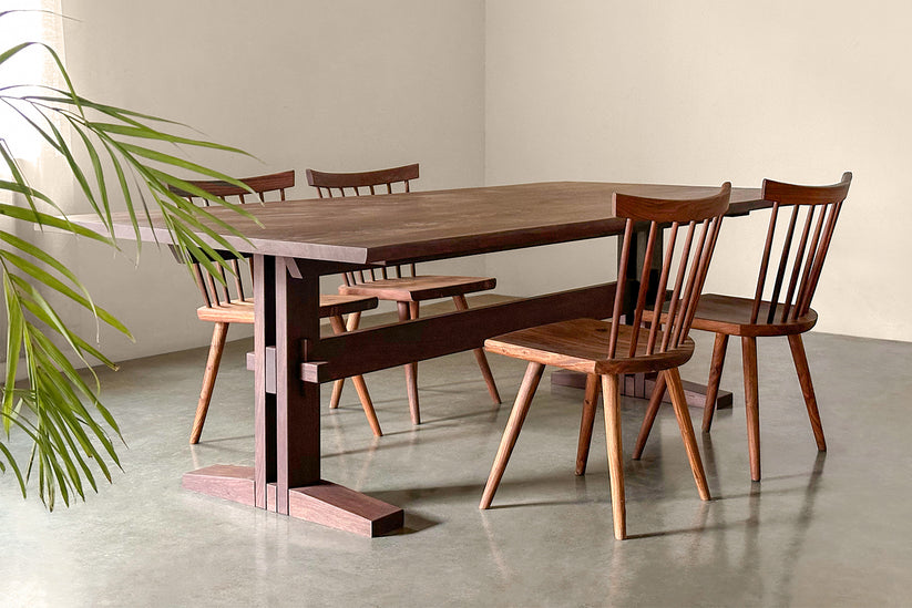 Buy Dias Rosewood 6 Seater Dining Table with chocolate color – solidbench