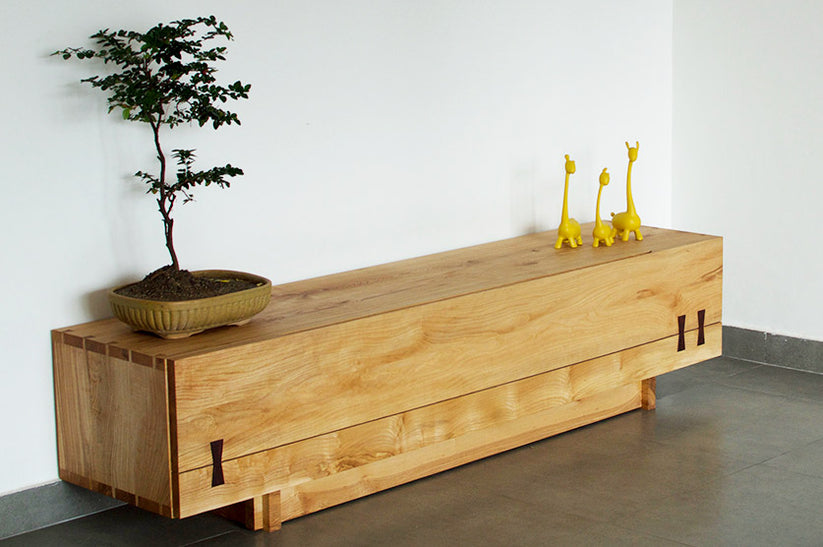 Buy Kocho White Ash Storage Console – solidbench